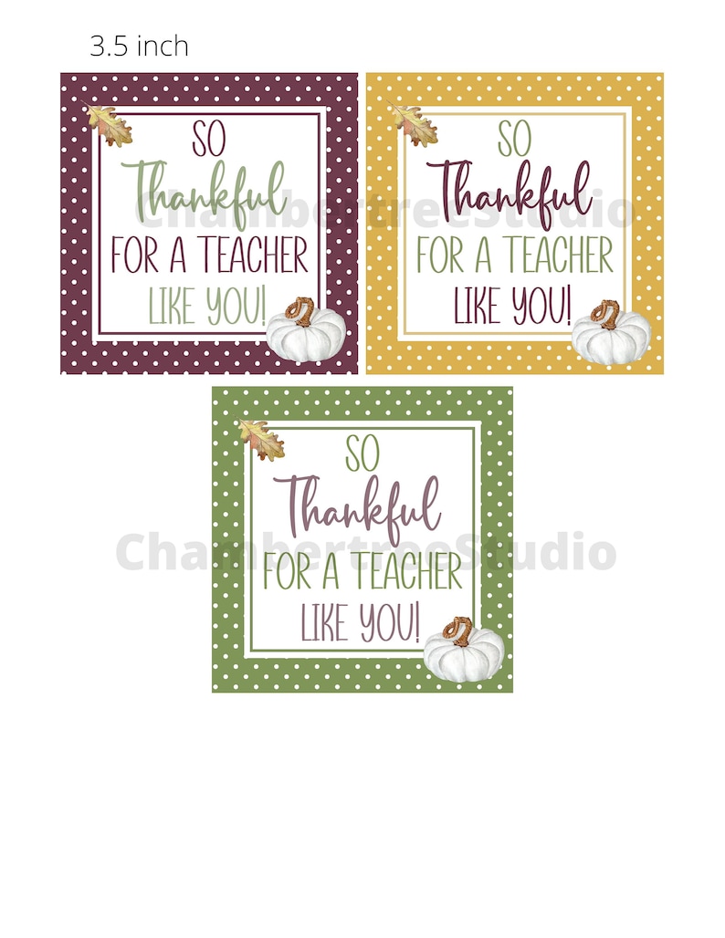 Thanksgiving Teacher Appreciation Gift Tag 2.5 and - Etsy