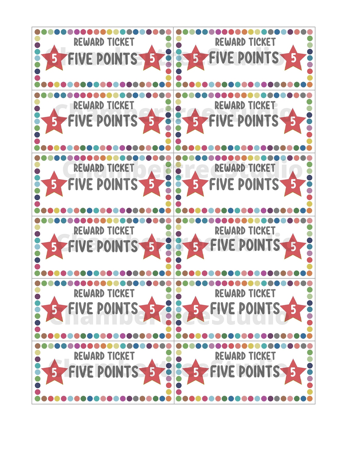 Kids Reward Tickets, Positive Behavior Points, Kids Reward System ...