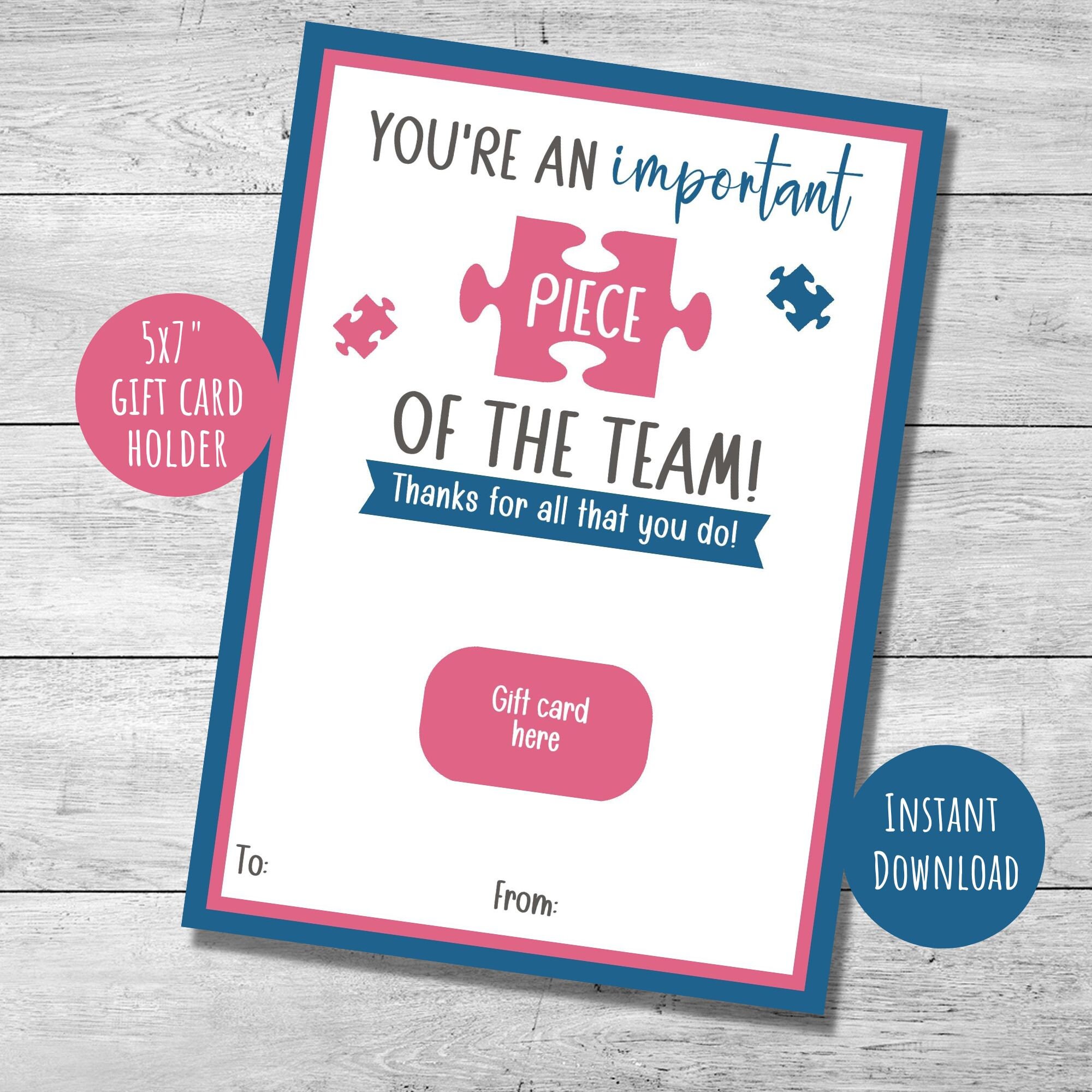 Administrative Professionals Day Gift Card Holder, Employee ...