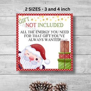 Gift Not Included Tag, White Elephant Gift Tag, Fun Christmas Gag Gift ...