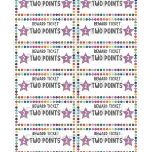 Kids Reward Tickets, Positive Behavior Points, Kids Reward System ...