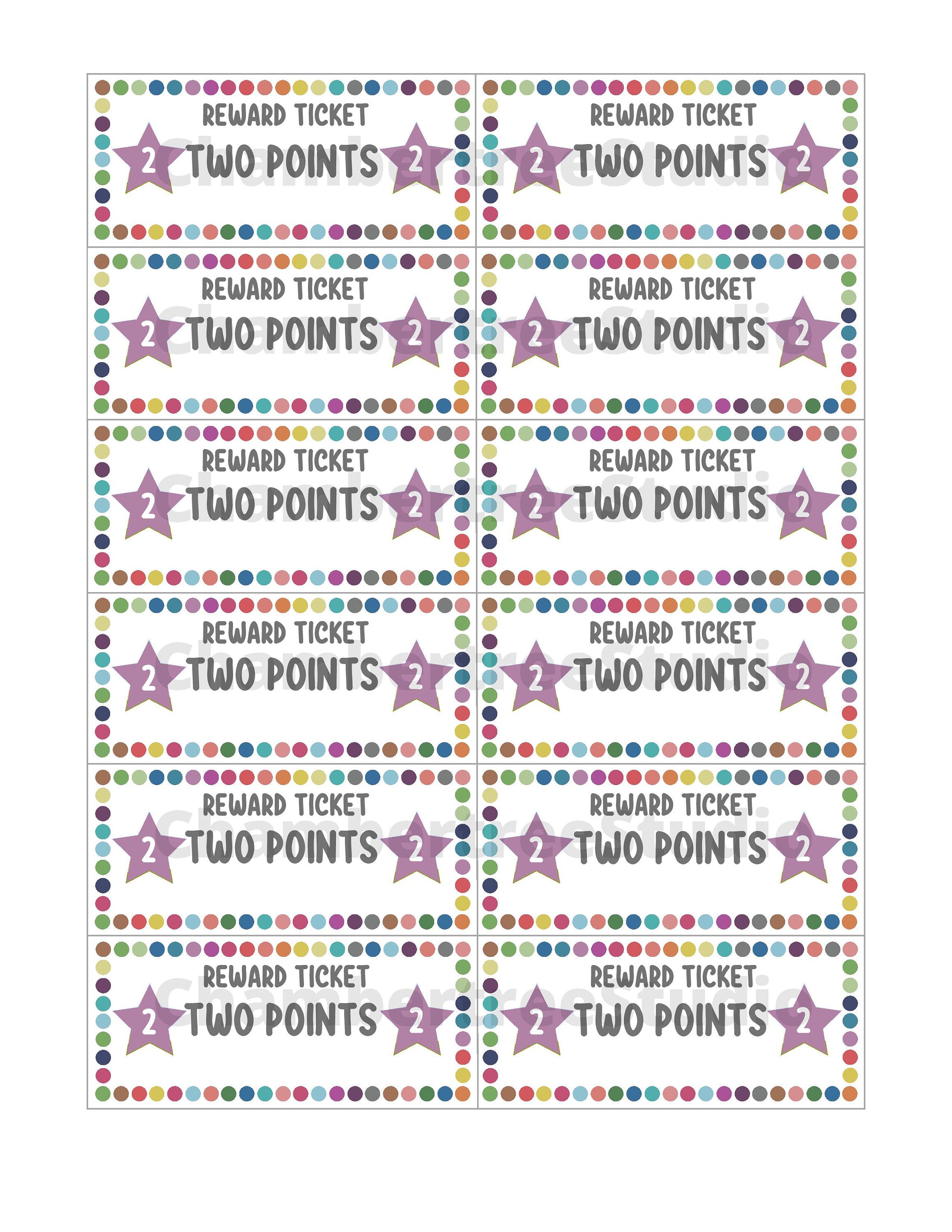 Kids Reward Tickets, Positive Behavior Points, Kids Reward System ...