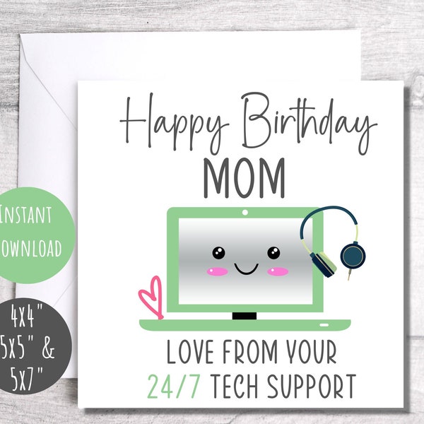 Tech Support Birthday Card - Etsy