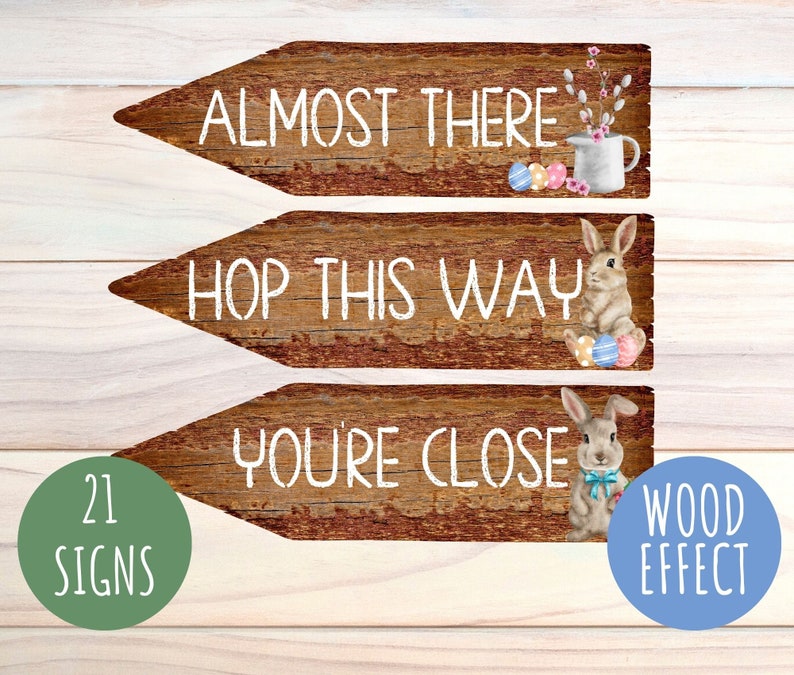 Easter Egg Hunt Signs, Easter Activity for Kids, Scavenger Hunt, Easter ...