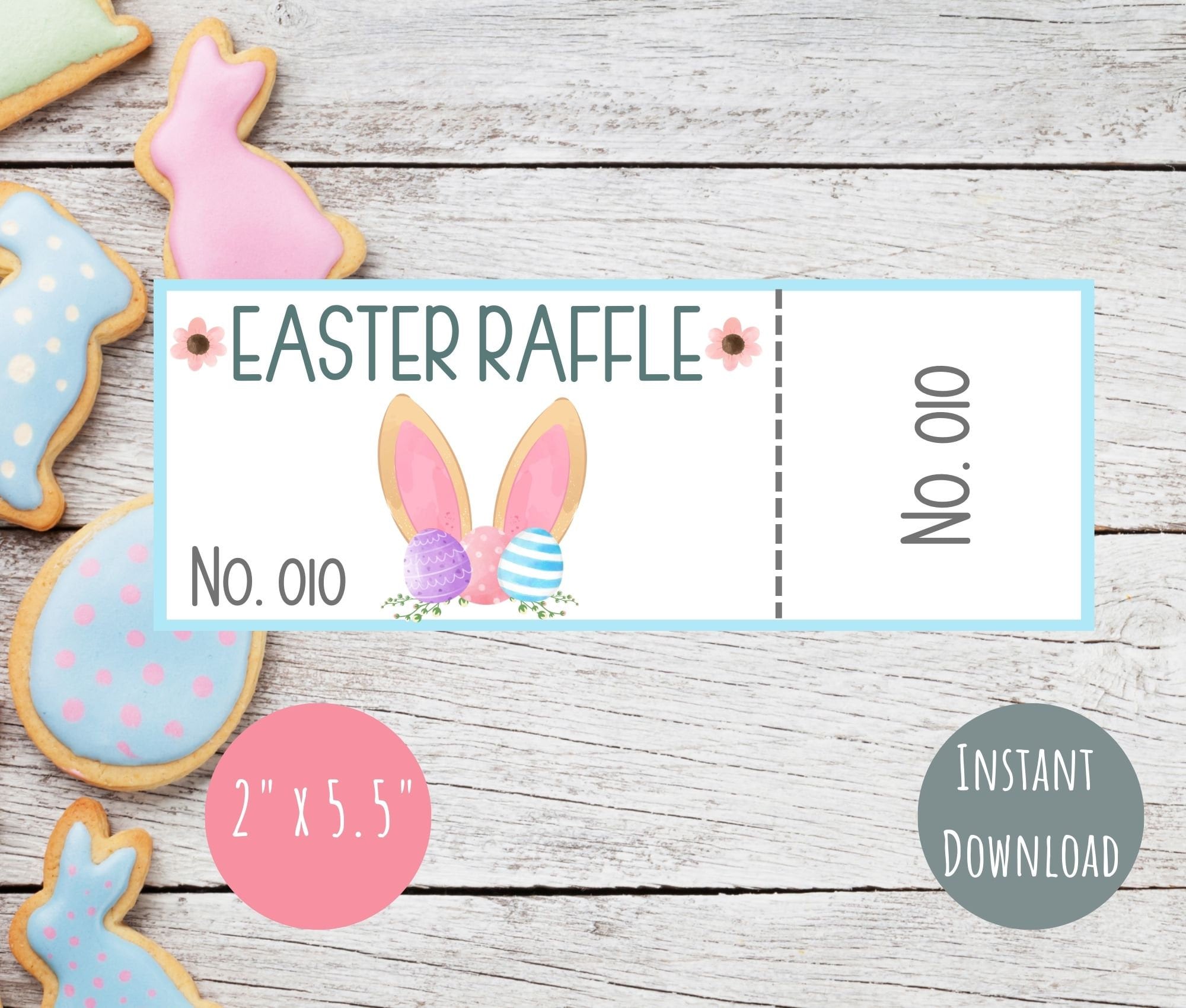 Easter Raffle Tickets, Kids Egg Hunt, Easter Coupons, Charity Event ...