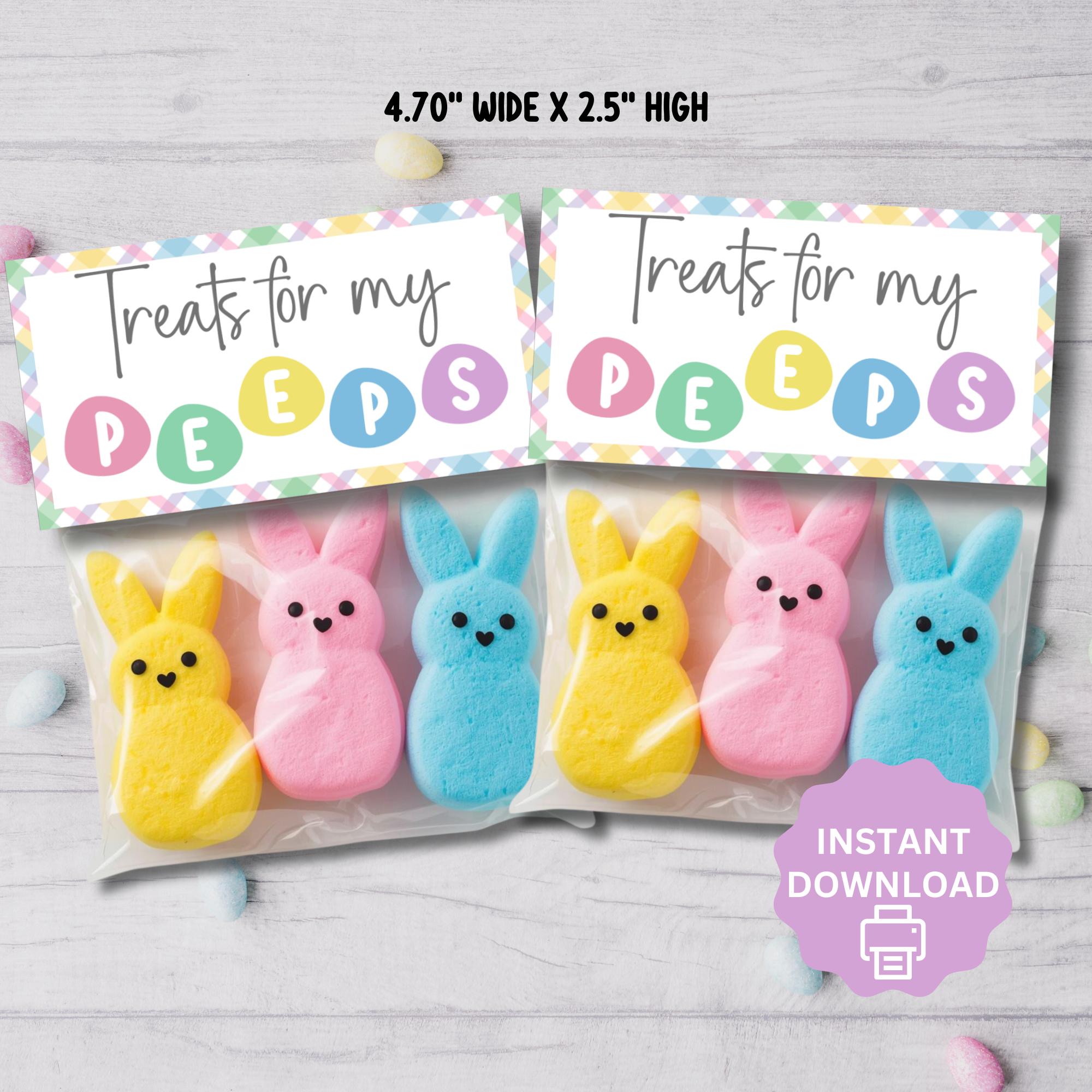Treats for My Peeps Bag Topper | Display Card & Printable Box Front ...