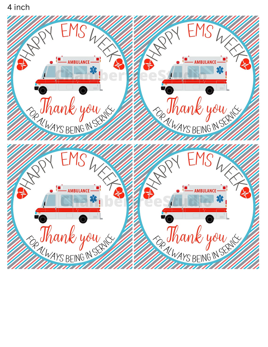 EMS Week Gift Tag Happy Emergency Medical Services Week EMT - Etsy