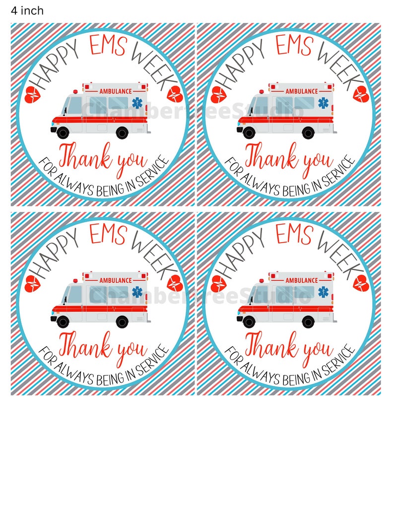 EMS Week Gift Tag Happy Emergency Medical Services Week EMT - Etsy