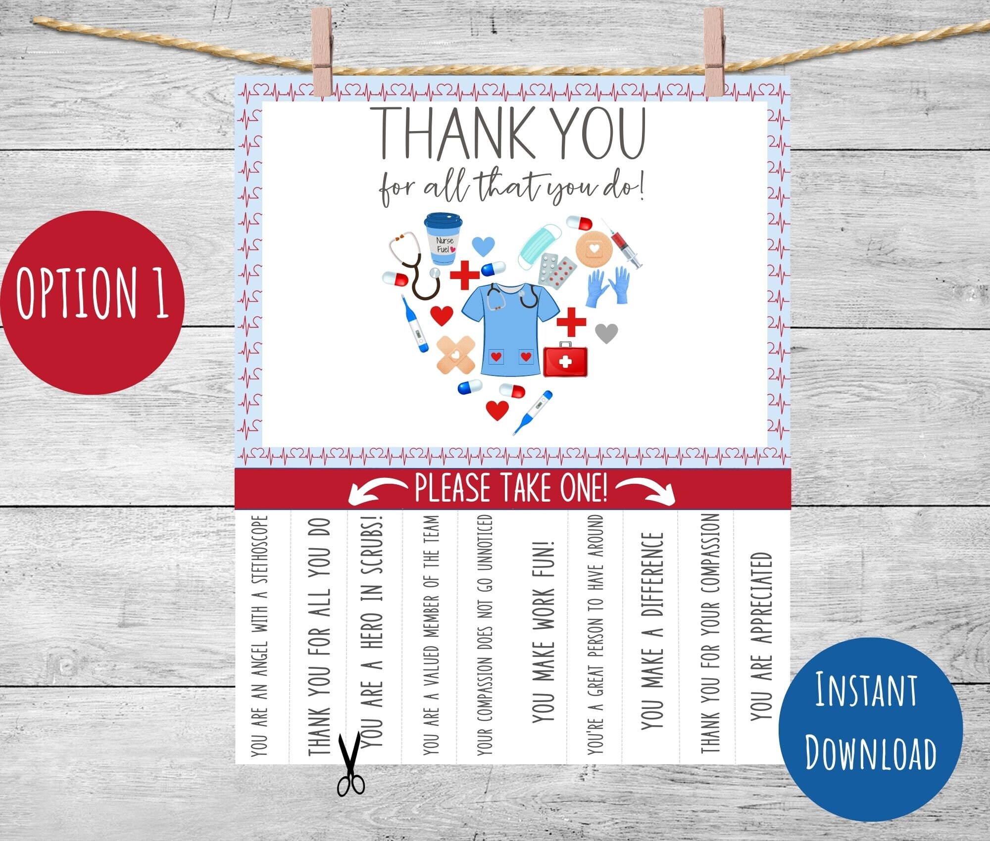 Nurse Week Appreciation Sign, Tear off Compliments for Nurses, Doctors ...