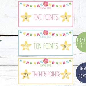 Kids Reward Coupons, Positive Behavior Points, Kids Reward System ...