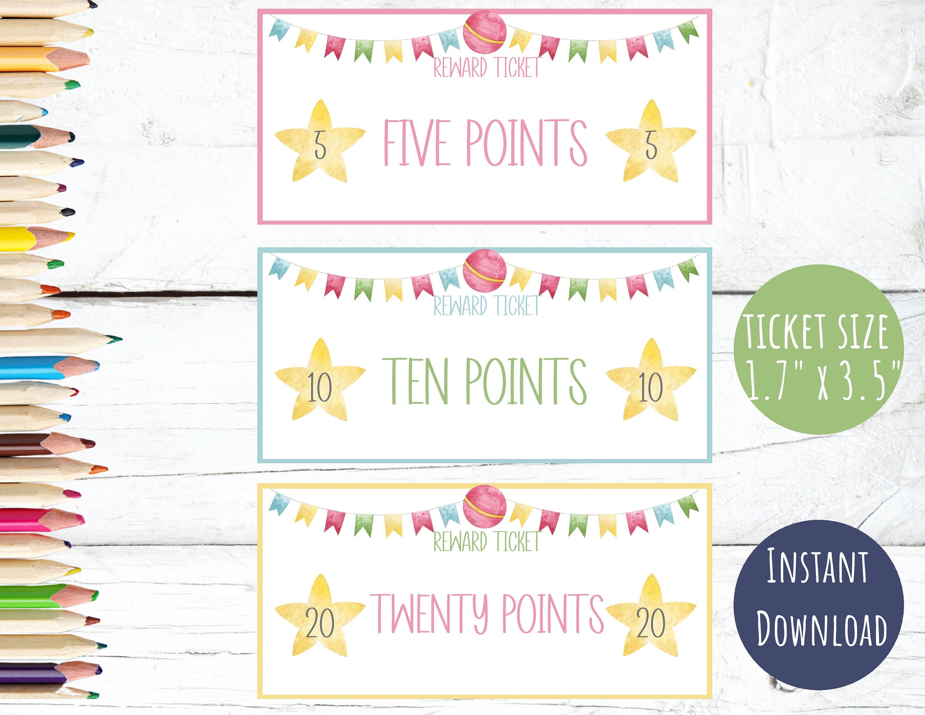 Kids Reward Coupons, Positive Behavior Points, Kids Reward System ...