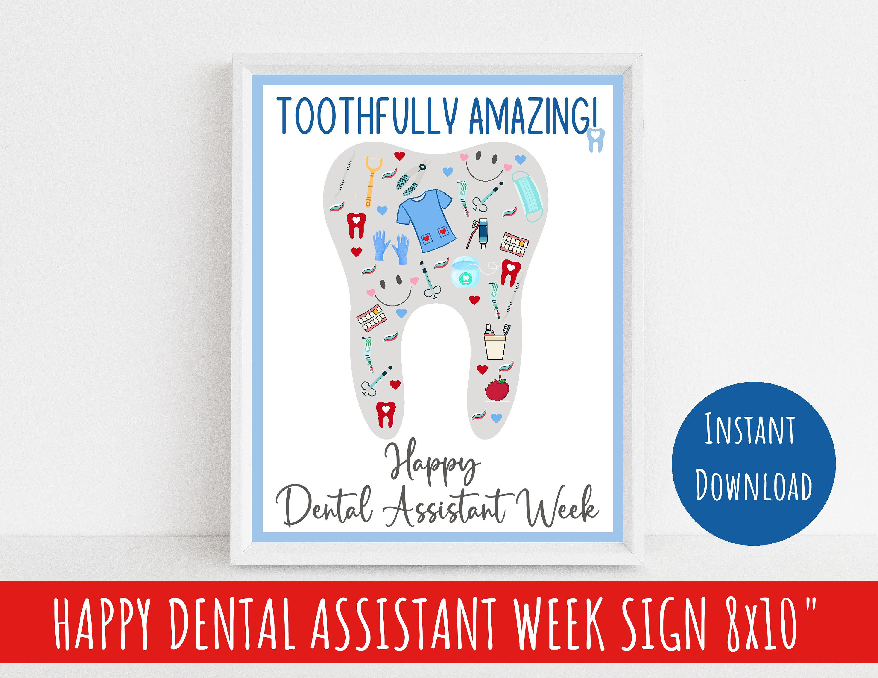 Dental Assistant Week Sign, Appreciation Sign for Dental Assistant ...
