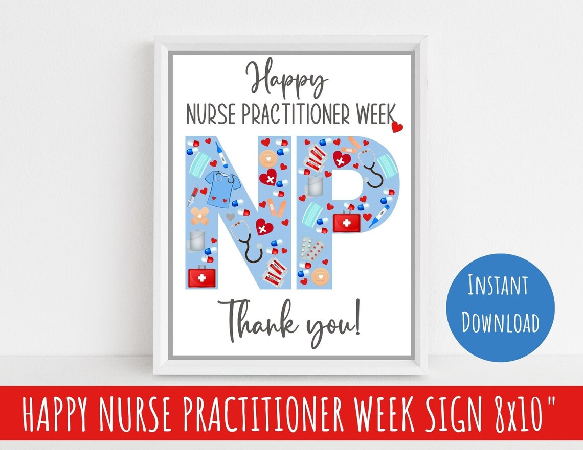Nurse Practitioner Week Sign, Appreciation Sign for Nursing ...