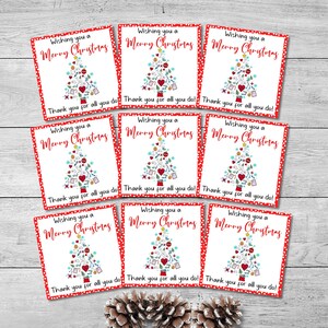 Medical Christmas Gift Tag, Happy Holidays for Nurses Doctors, Medical ...