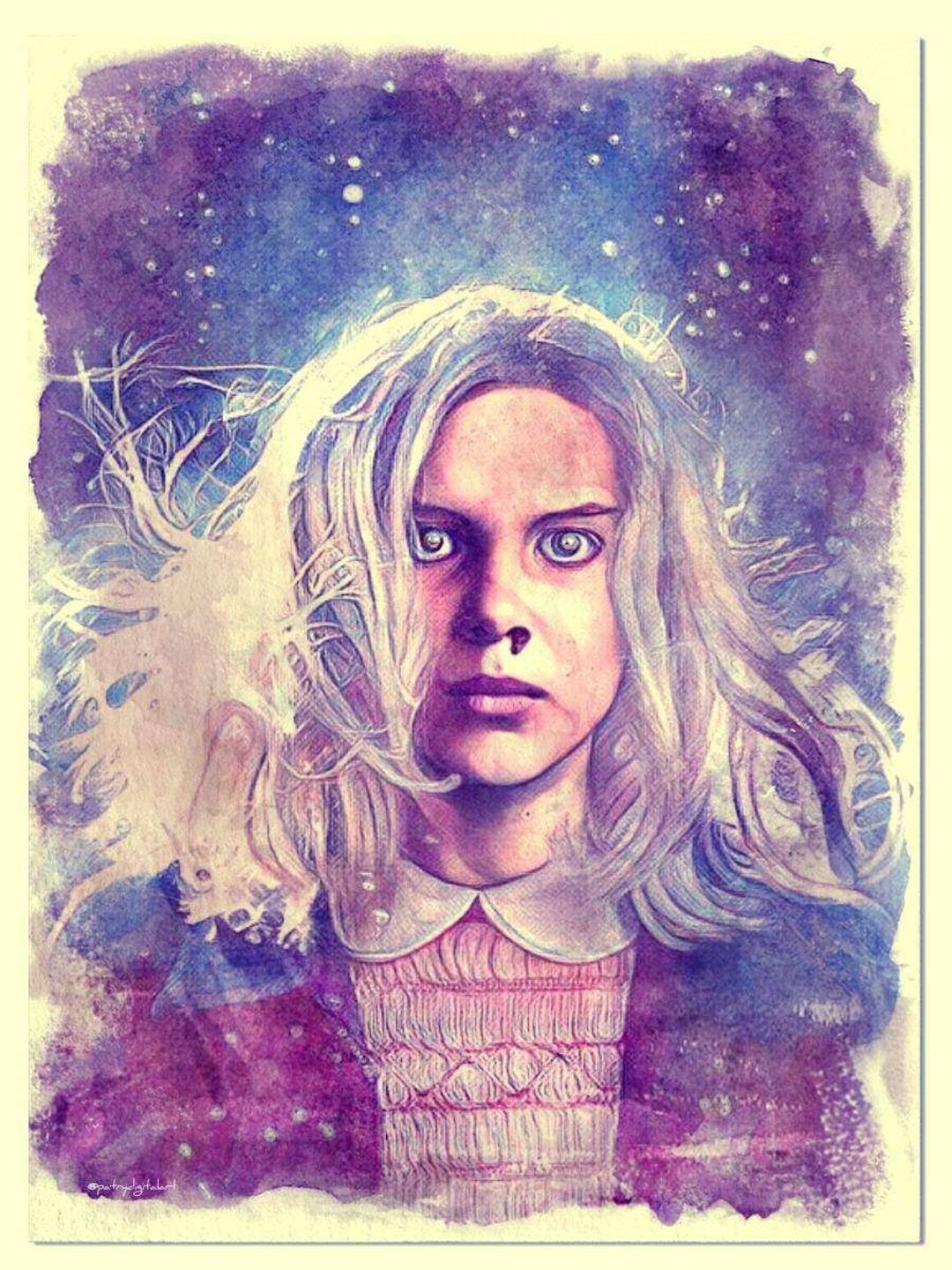 Eleven Stranger Things 2 Watercolor Painting Artistic Print, Decoration ...