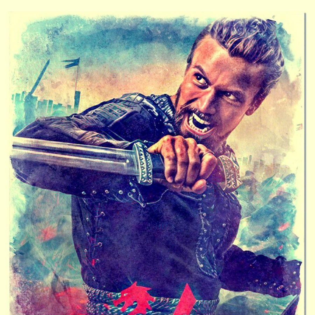 Vikings Valhalla Watercolor Painting Artistic Print, Decoration, Poster ...