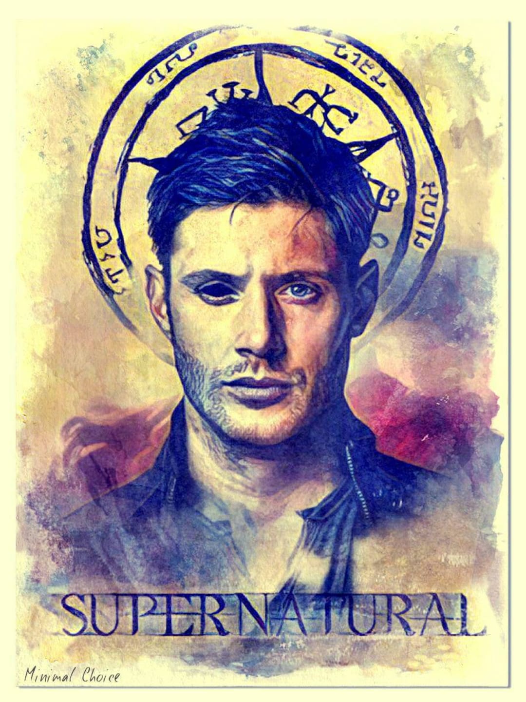 Dean Winchester Supernatural Watercolor Painting Artistic Print ...