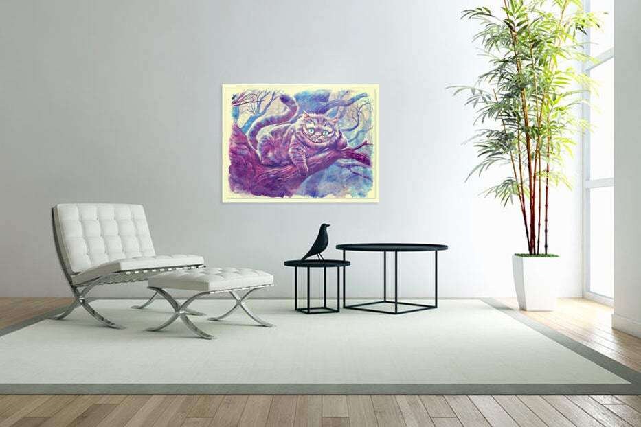 Stregatto - Tim Burton Watercolor Painting Artistic Print, Decoration ...