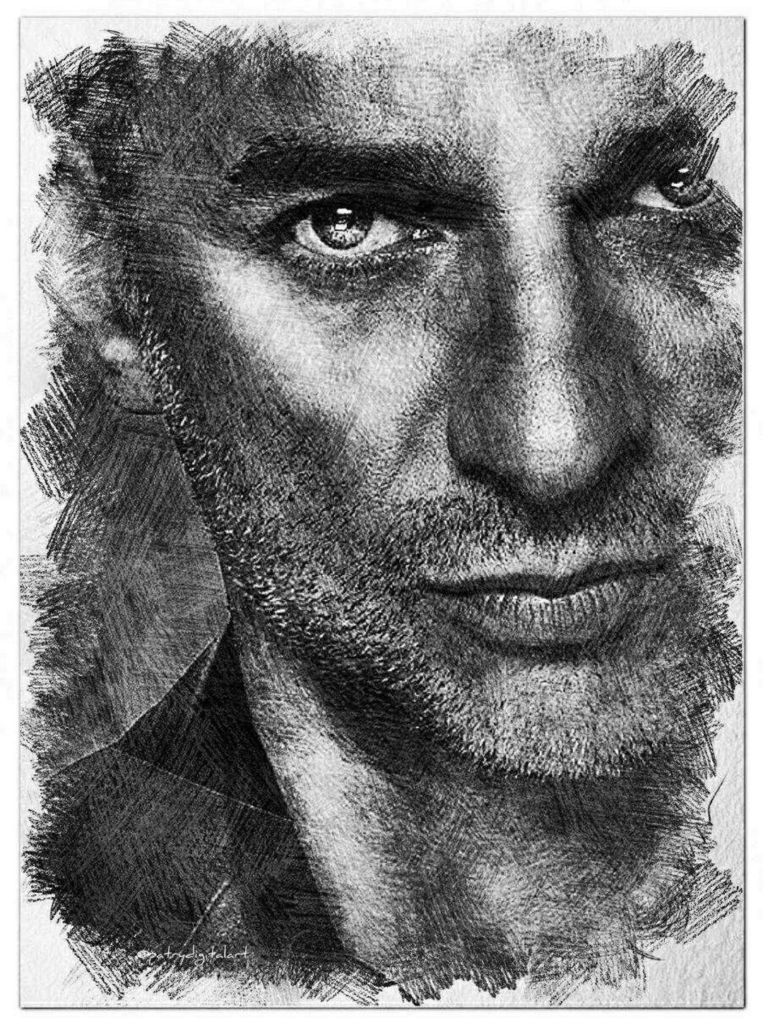 Dave Gahan Depeche Mode Pencil Drawing Art Print, Decoration, Poster ...