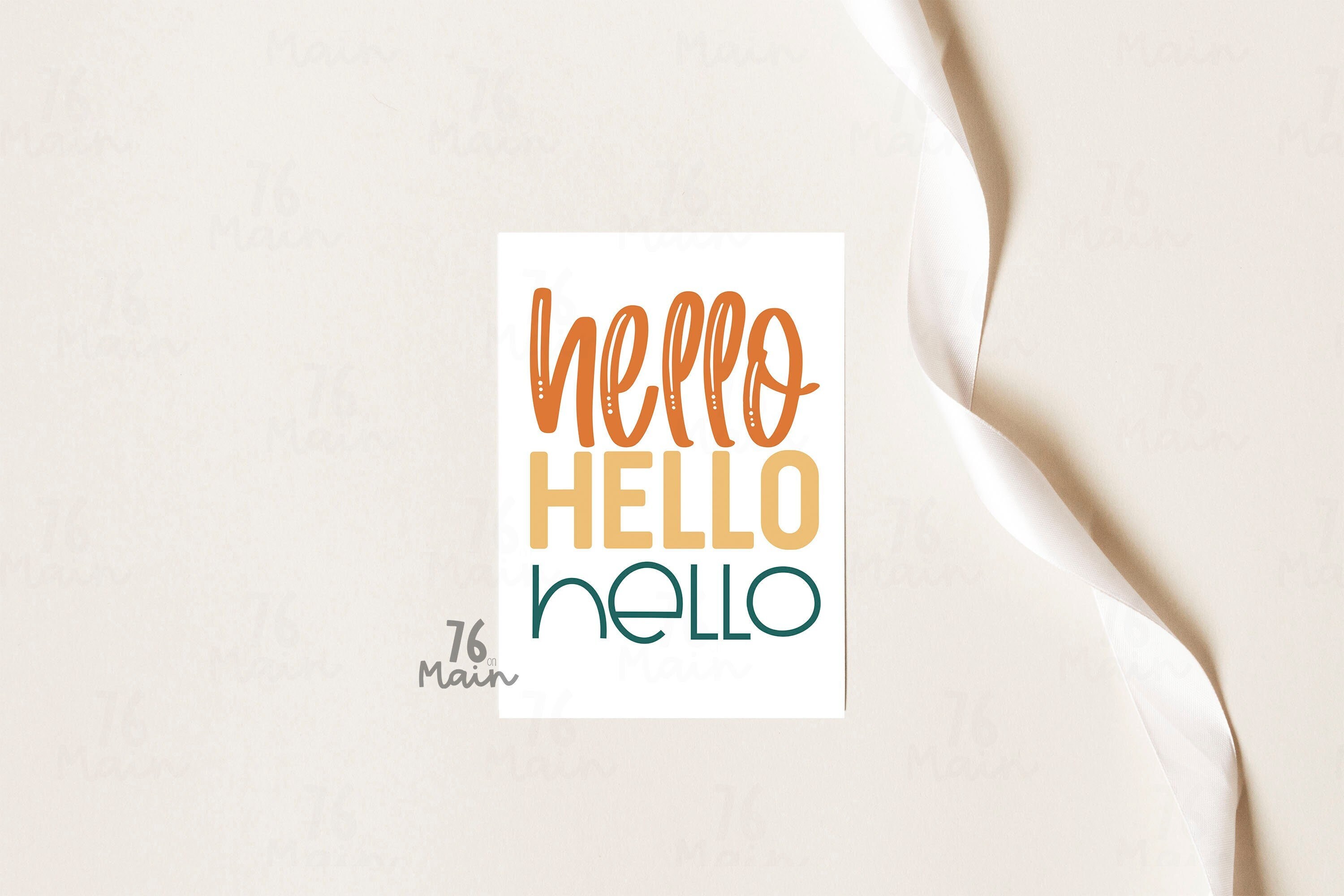 Hello Hello Hello 5x6.5 card Greeting Card with matching envelope Paper ...