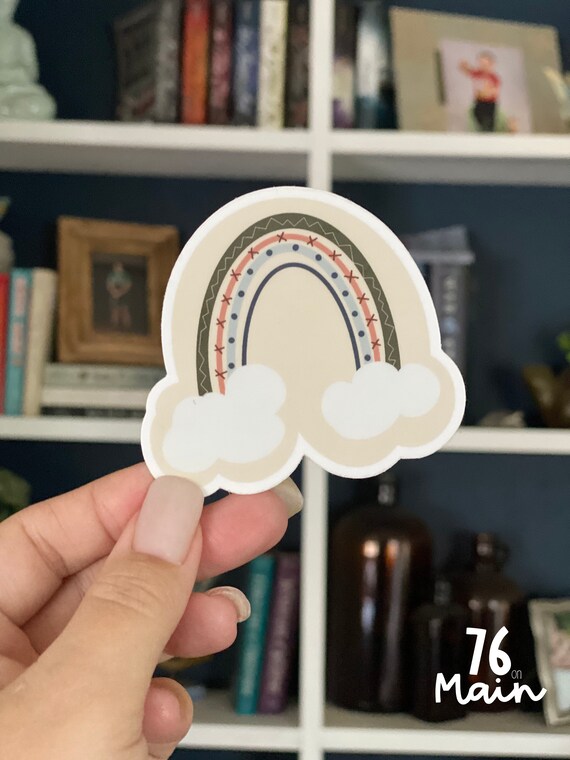 Rainbow Nuetral Waterproof Vinyl Sticker Decal - Etsy