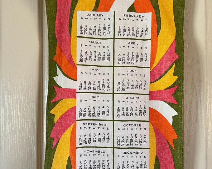 Vintage 1969 Vera Neumann Calendar Tea Towel: Ladybug Design - Etsy