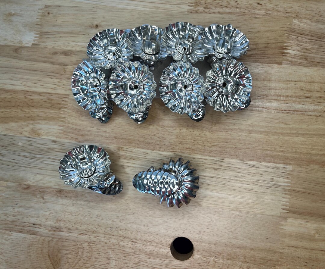 Vintage Acorn Candle Holder Clips for Christmas Trees 10 Silver Metal ...