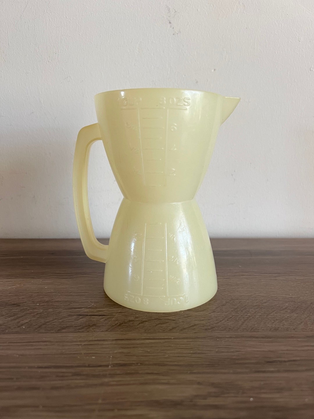 Vintage Tupperware Wet/dry Measuring Cup, 1 Cup White and Red Measuring ...