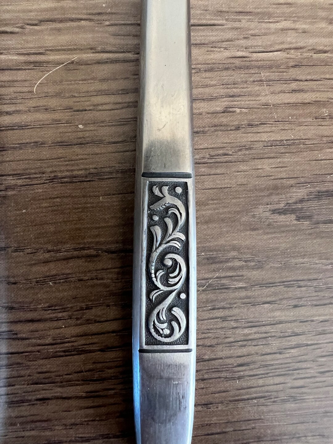 Vintage Amefa Stainless Holland Serving Fork and Knife Royal Damask Mid ...