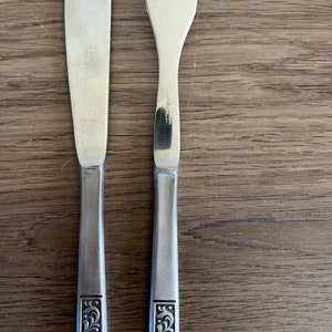 Vintage Amefa Stainless Holland Serving Fork and Knife Royal Damask Mid ...