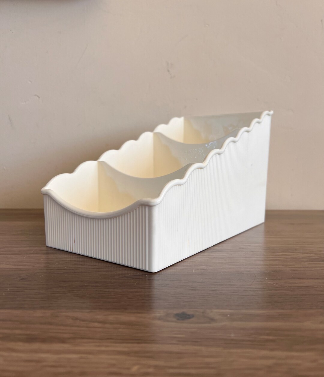 Vintage 3 Tiered Organizer With Pretty Scalloped Edge Made by ...