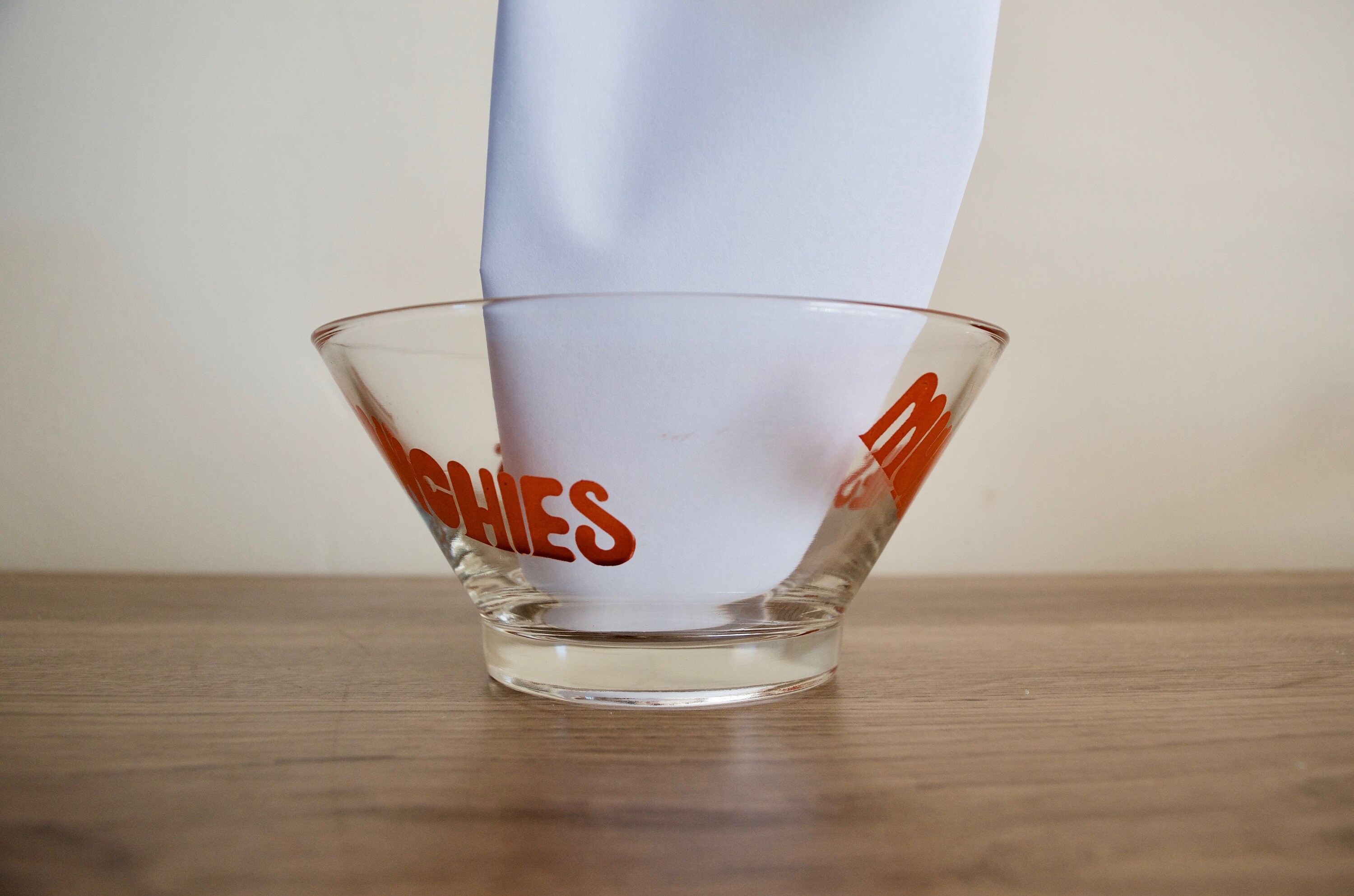 Vintage 70s Munchies bowl set of 6 cool typography | Etsy