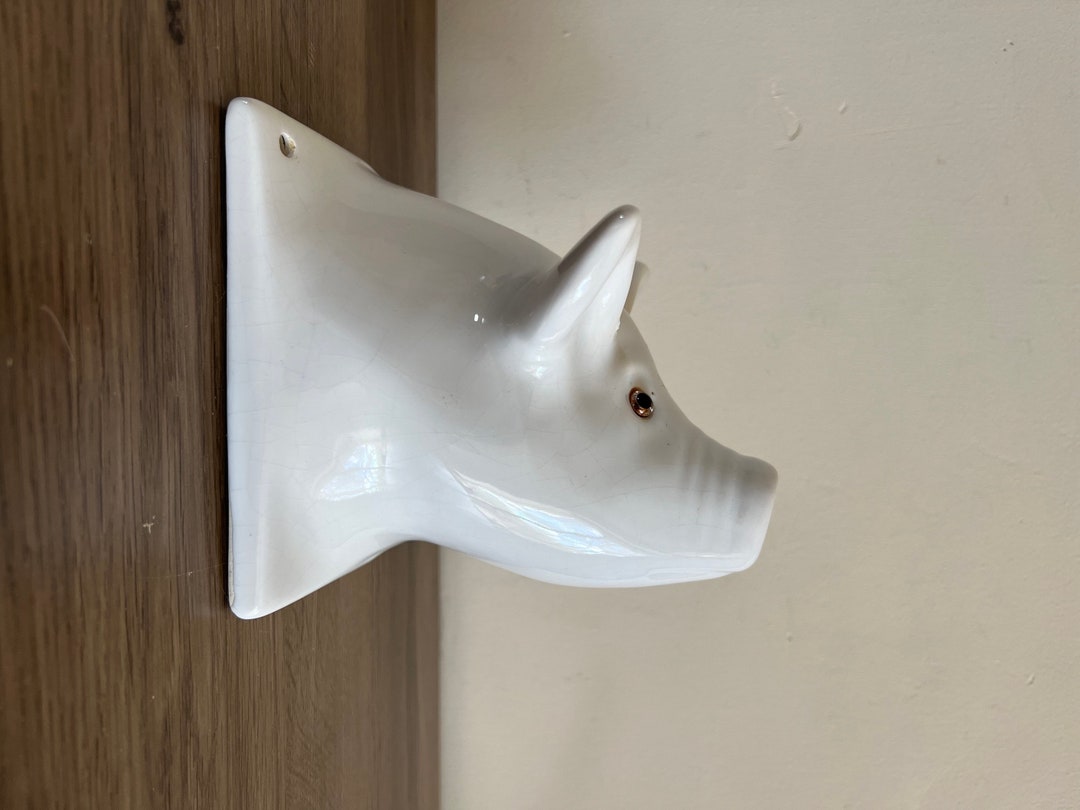 Vintage, Ceramic Pig Hook, Apron, Hook, Kitchen Towel, Hook French ...