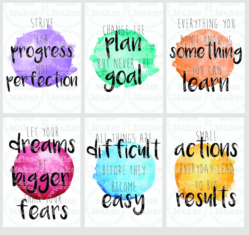 Inspirational Growth Mindset Posters Unisex - Etsy