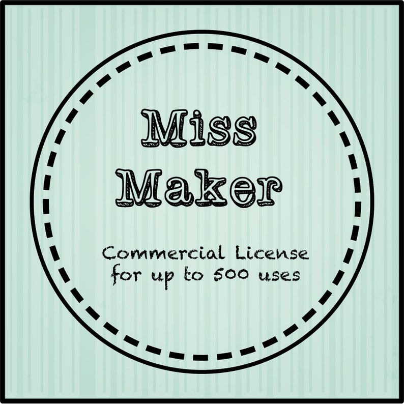 Miss Maker Commercial License up to 500 Uses - Etsy