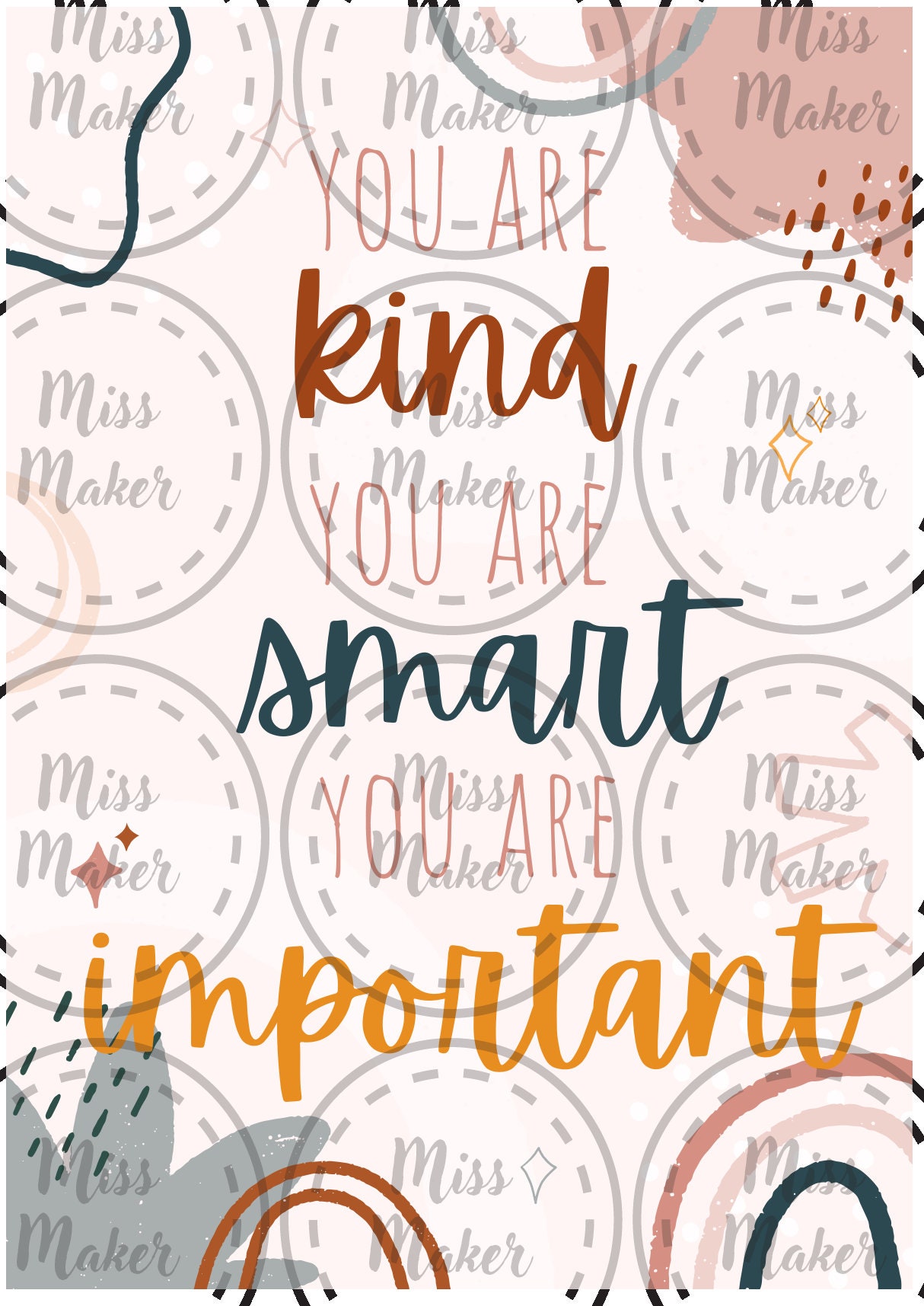 Rainbow Style Neutral Growth Mindset Quotes for Teenage Girls and Women ...