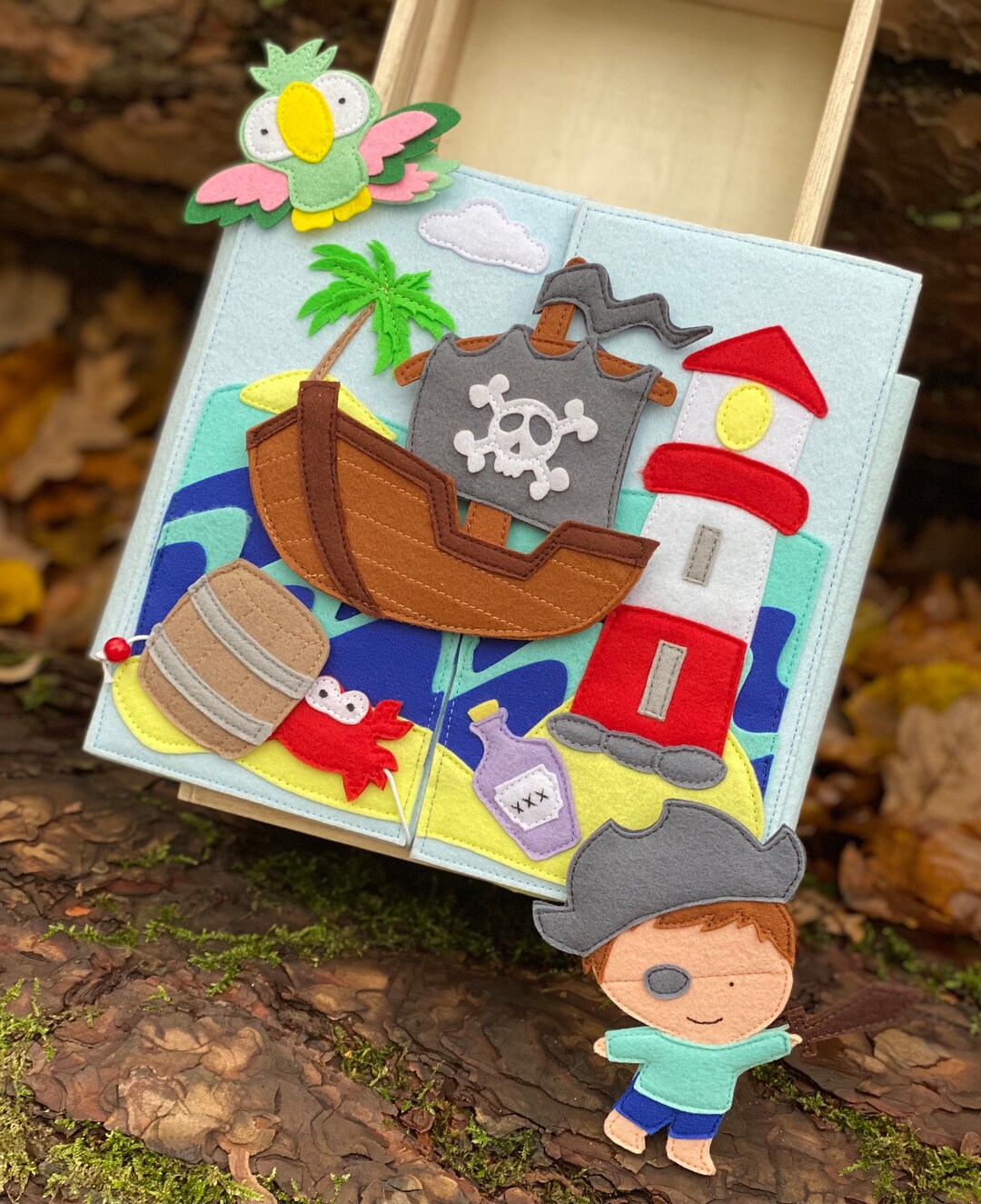 Quiet Book, Silent Book, Pirates, Sensory Children's Book Montessori ...