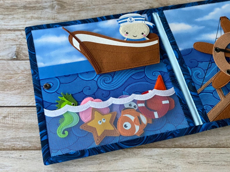 Quiet Book, Silent Book, Busybook, Ship, Sea, Sensory Children's Book ...