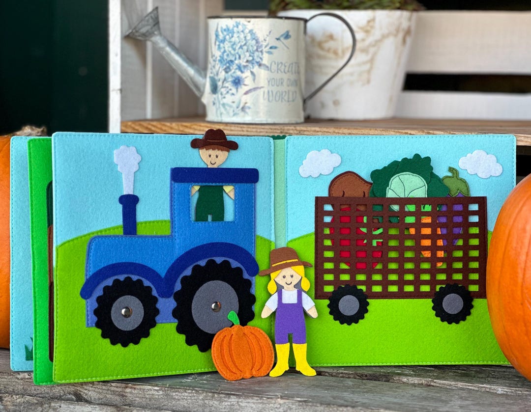 Quiet Book "farm" | Busy Book | Farm, Animals, Fruits and Vegetables ...