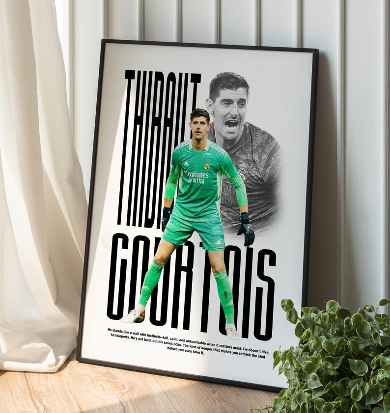 Thibaut Courtois Poster: Real Madrid Football Art (digital Download A3 ...