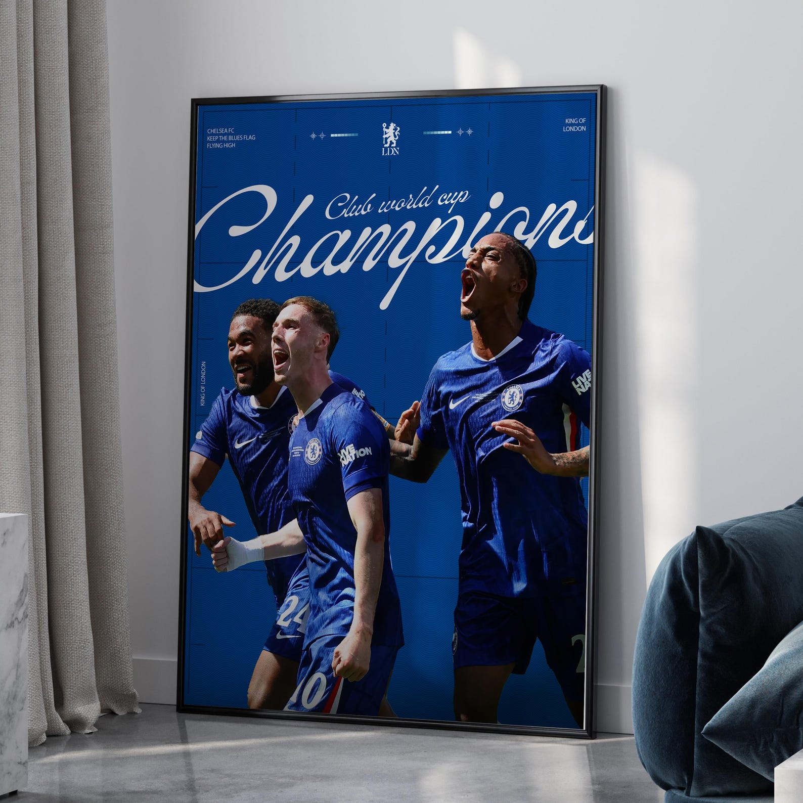 Chelsea FC Champions Poster: 2025 Club World Cup, Football Wall Art ...