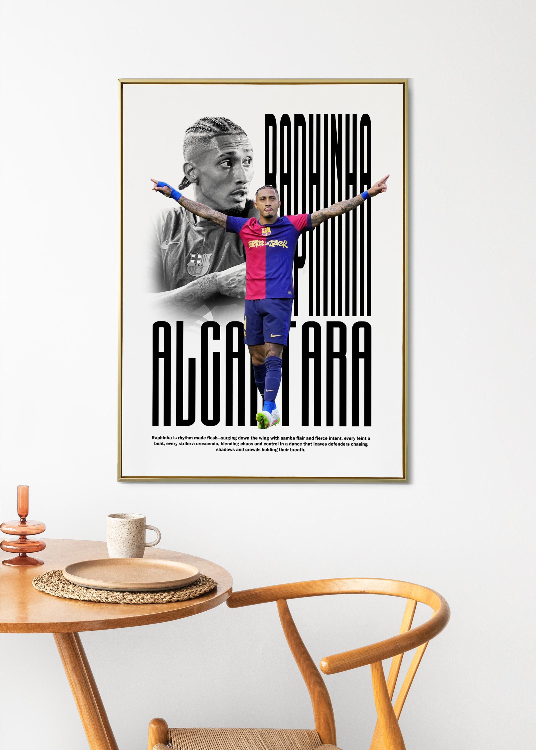 Raphinha Poster FC Barcelona Poster | Soccer Wall Art Print | Football ...