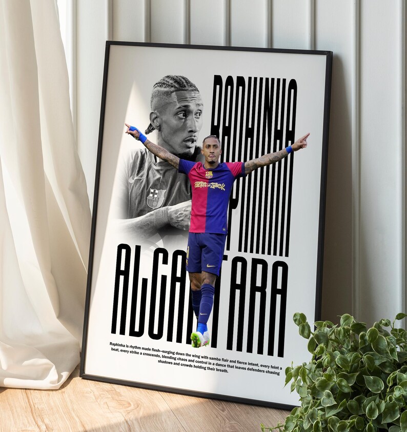 Raphinha Poster FC Barcelona Poster | Soccer Wall Art Print | Football ...