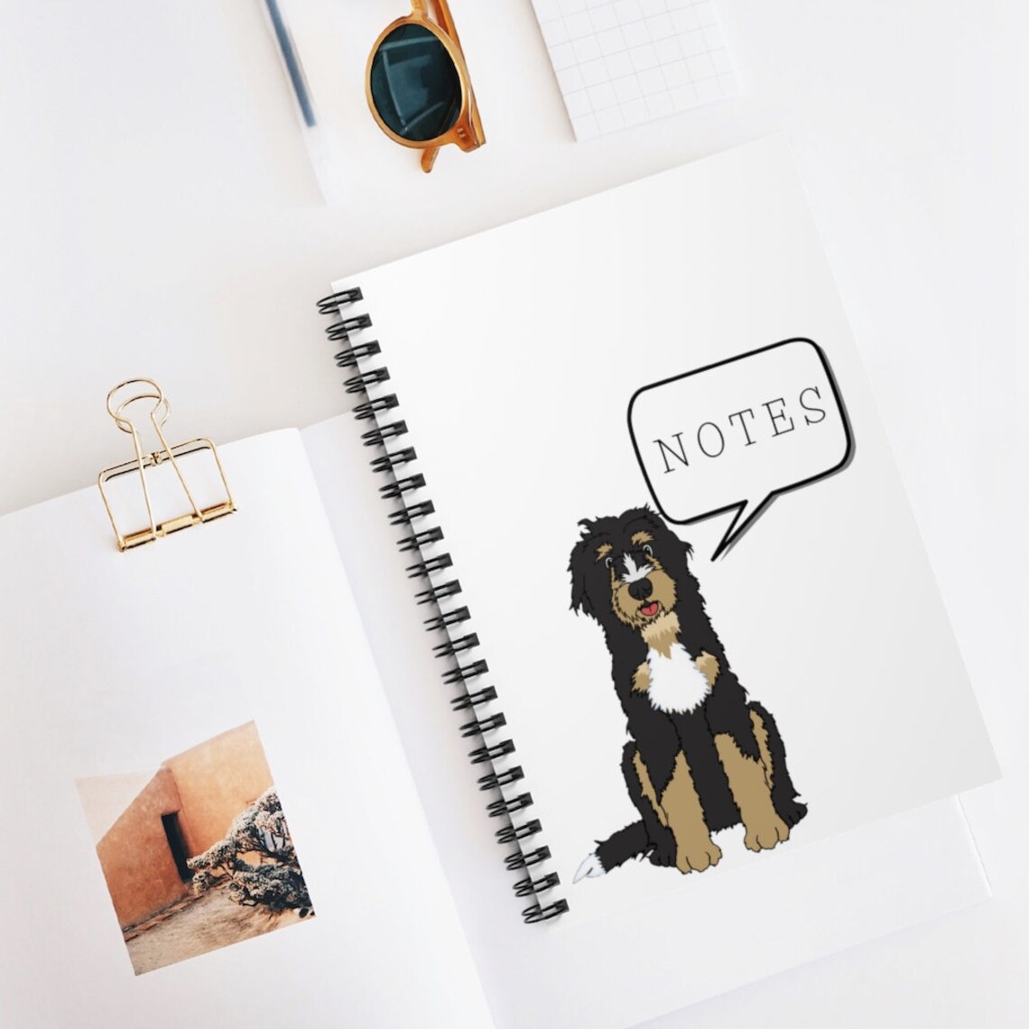 Bernedoodle Notebook Dog Notebook Spiral Notebook Ruled Line - Etsy