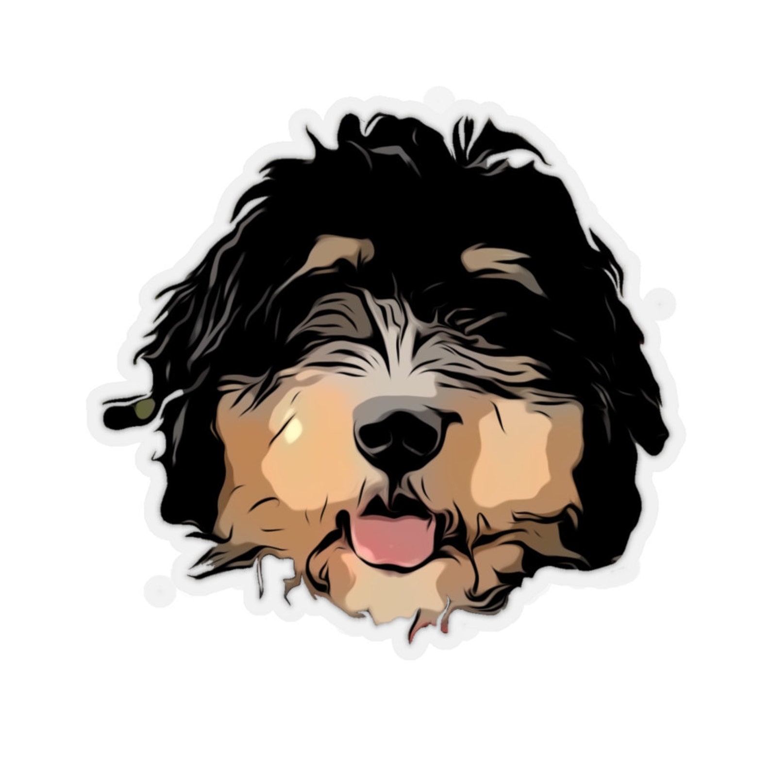 Bernedoodle Sticker - Chewy the Bernedoodle - Doodle - Decal Sticker ...
