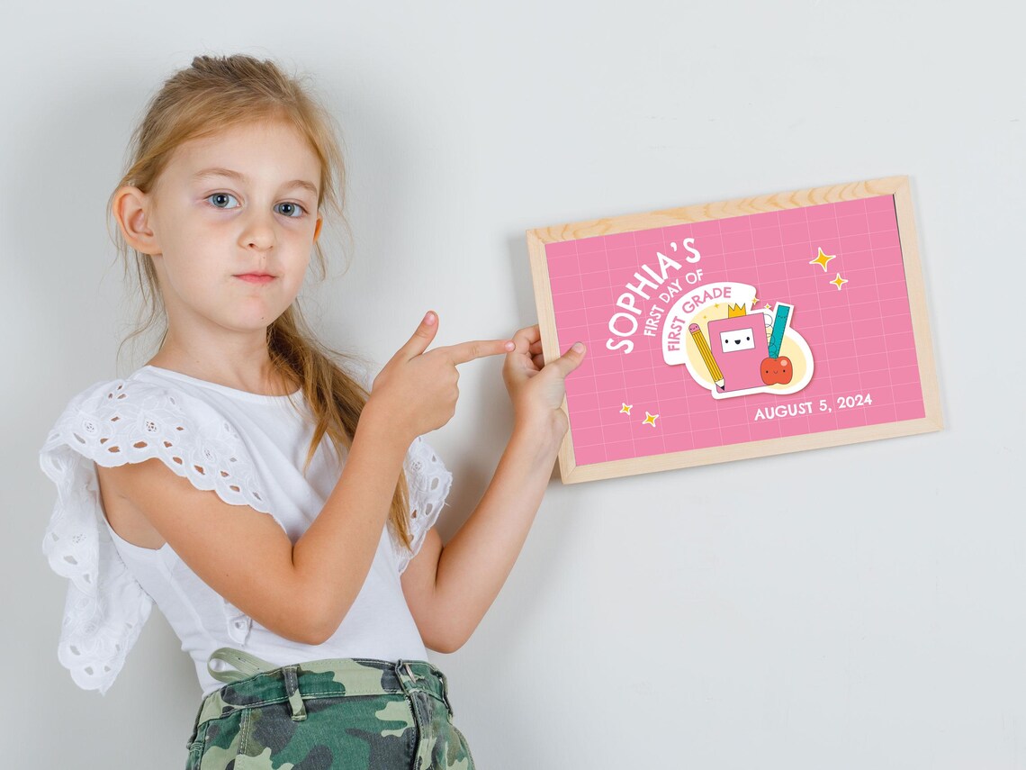 PRINTABLE | PERSONALIZED in Less Than 12 HOURS | First Day of School ...