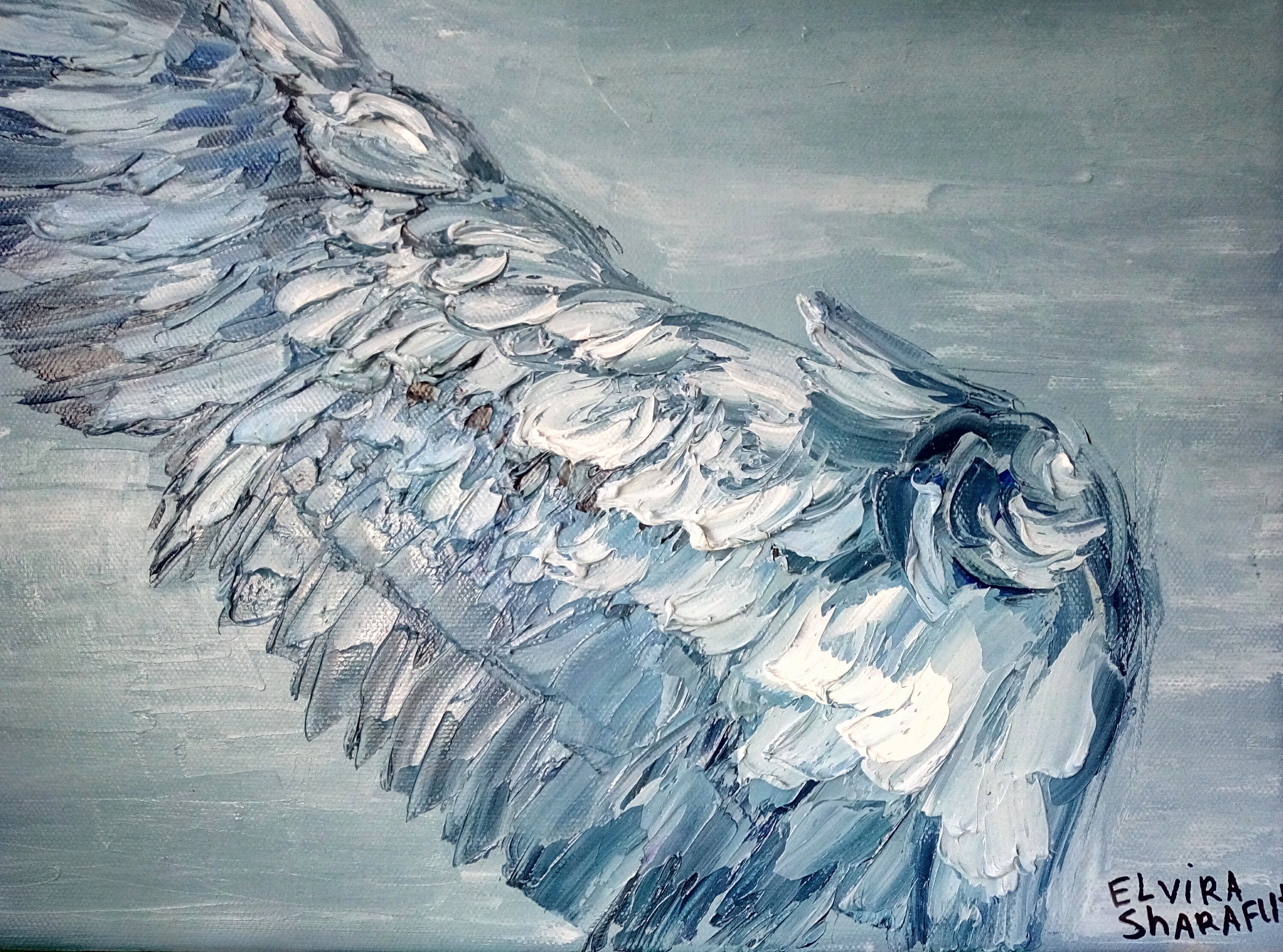 Wing painting Wing Original art Bird wing art Boho wall art | Etsy