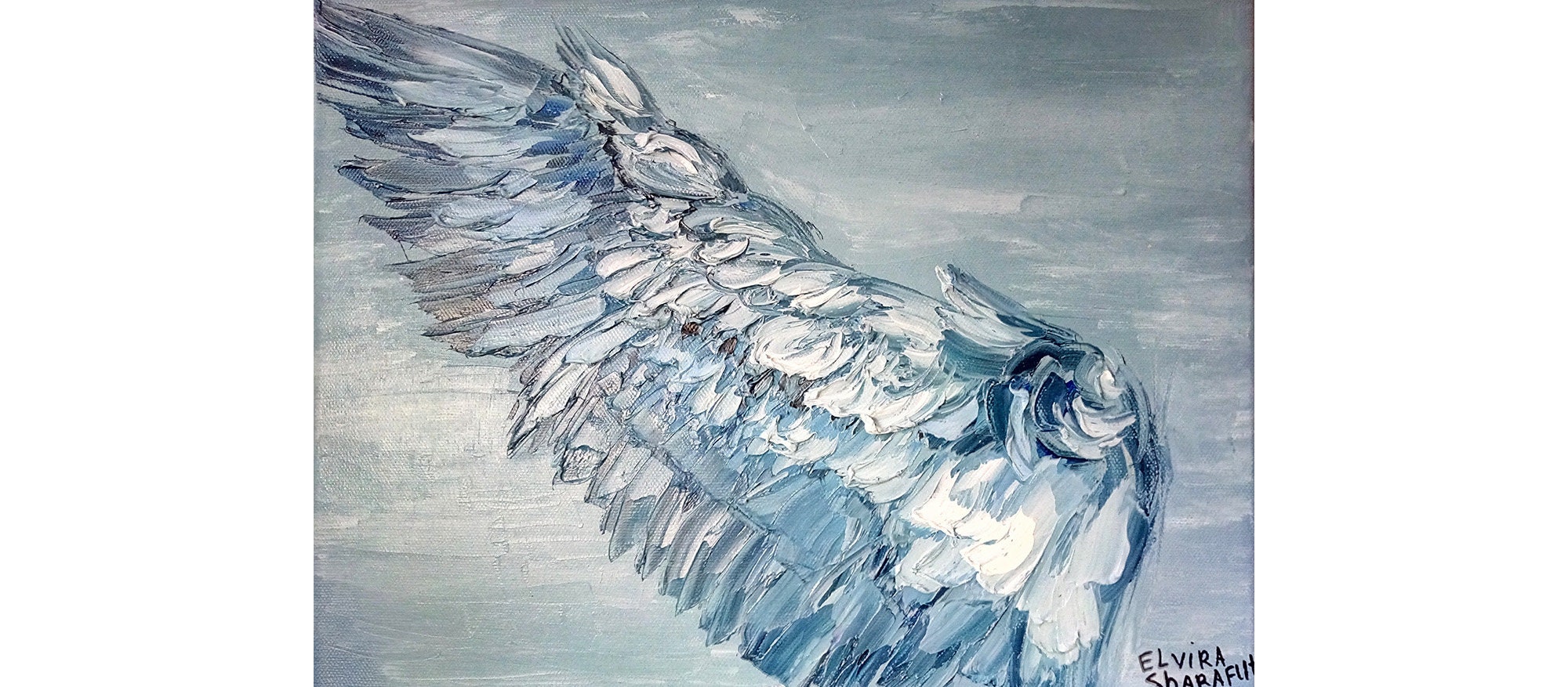 Wing painting Wing Original art Bird wing art Boho wall art | Etsy