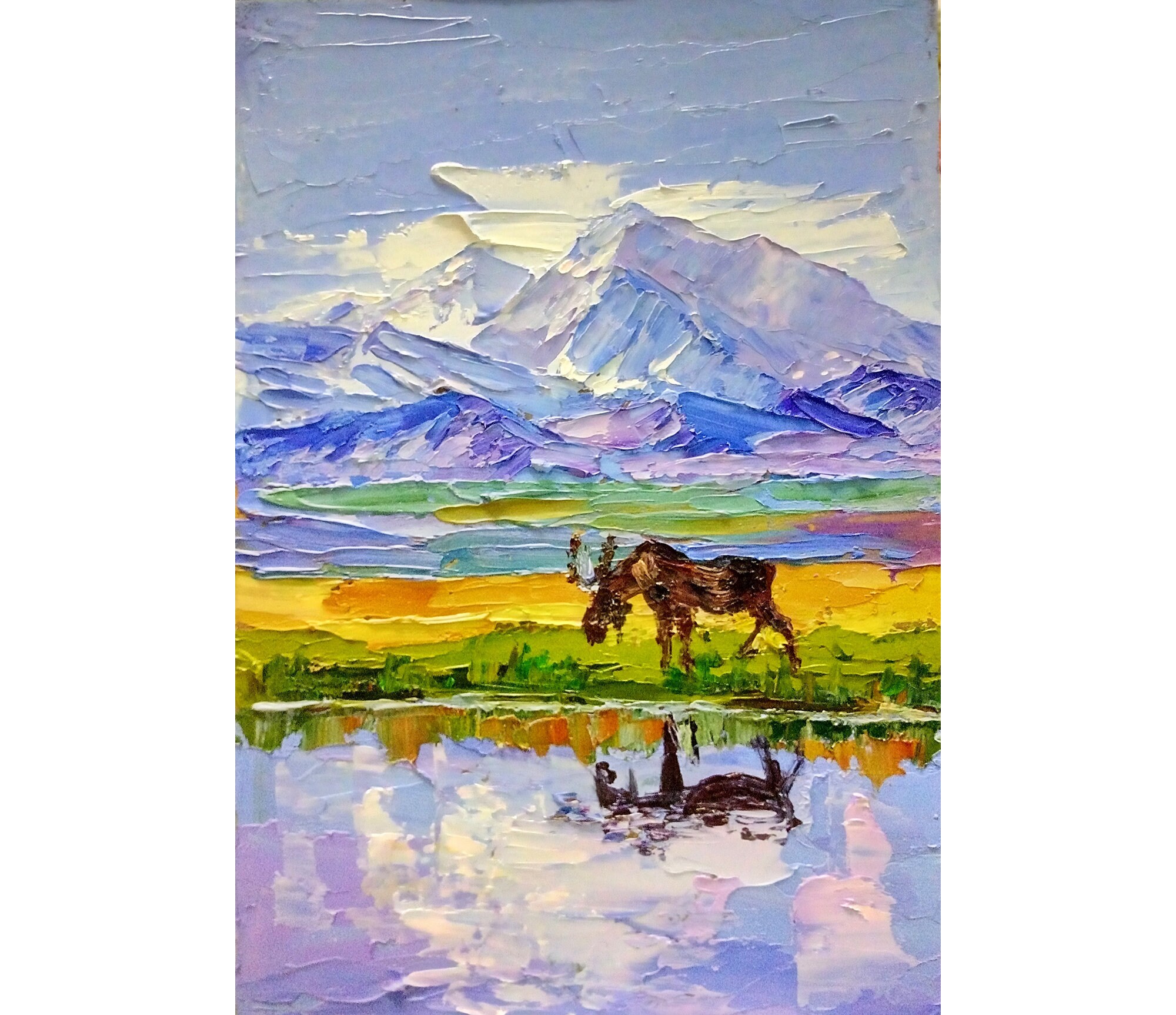 Alaska painting Original art Denali National park Original | Etsy
