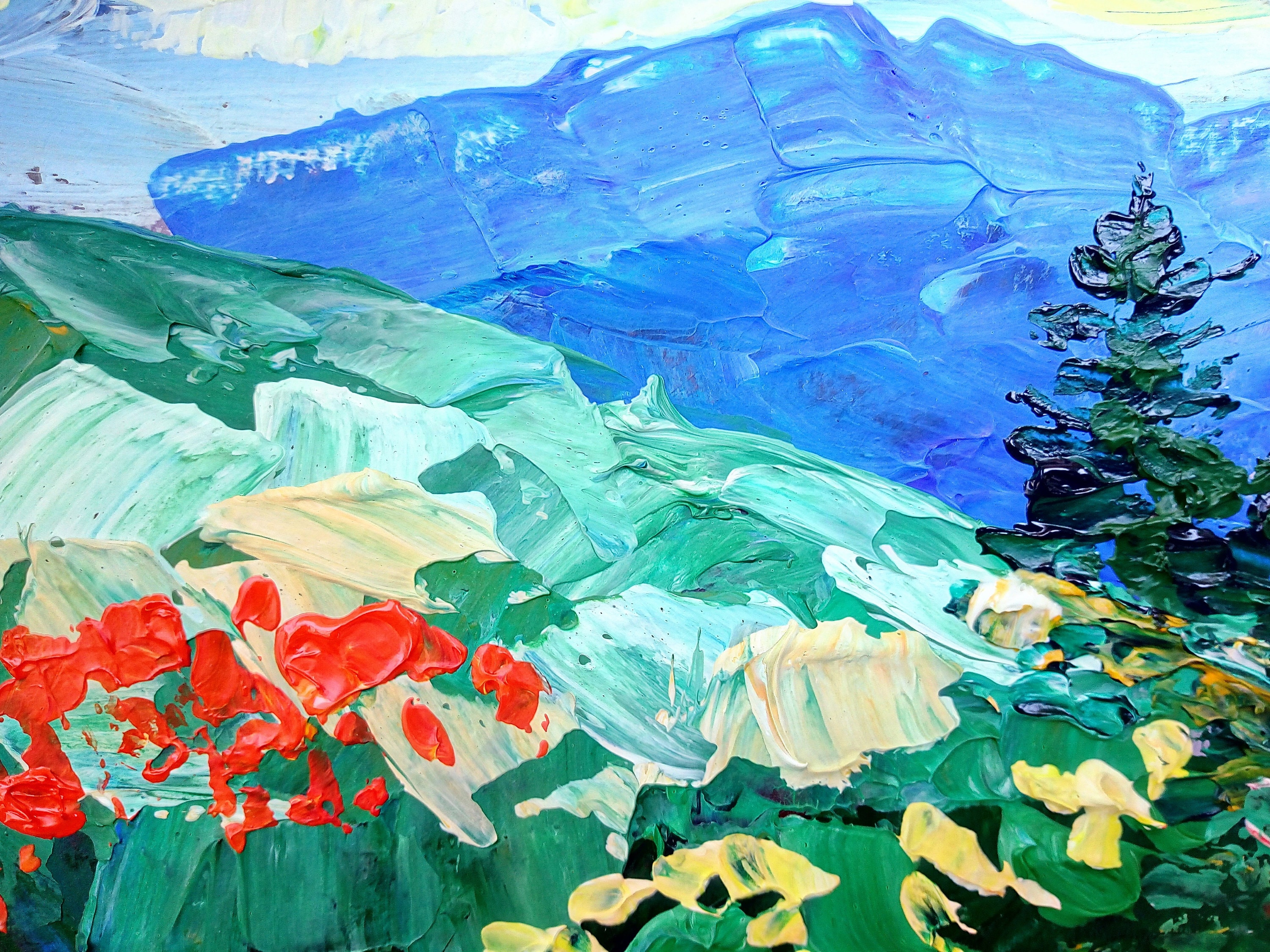 North Carolina painting Original art Mountain landscape | Etsy